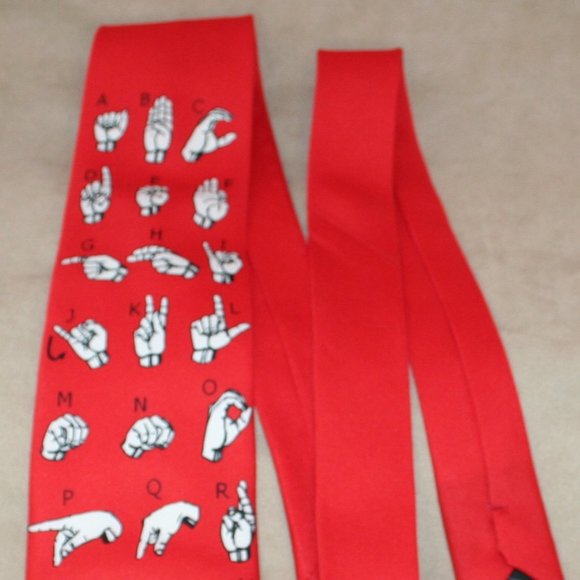 Wild Ties | Accessories | Wild Ties Sign Language Alphabet Microfiber ...
